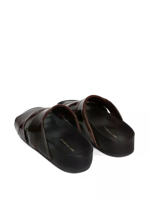 Dries Van Noten Patent-leather Double-strap Sandals