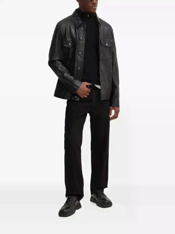 Zadig&Voltaire Leather Button-fastening Jacket