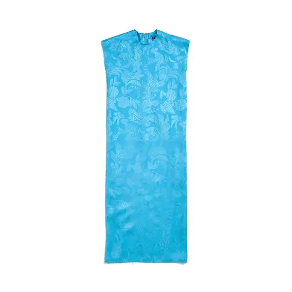 Balenciaga Sleeveless Floral Jacquard Mini Dress