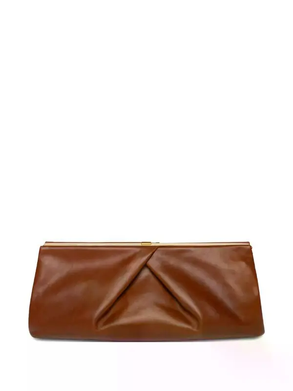 Dries Van Noten Medium Leather Clutch - Brown