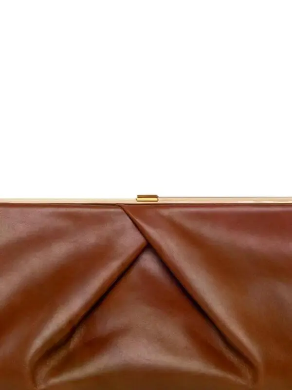 Dries Van Noten Medium Leather Clutch - Brown