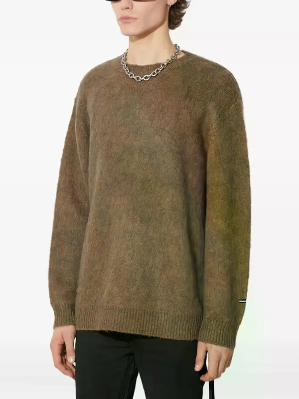 MANASTASH Brushed Effect Crew Neck Sweater