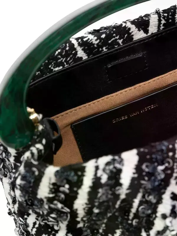 Dries Van Noten Pleated Sequined Mini Bag