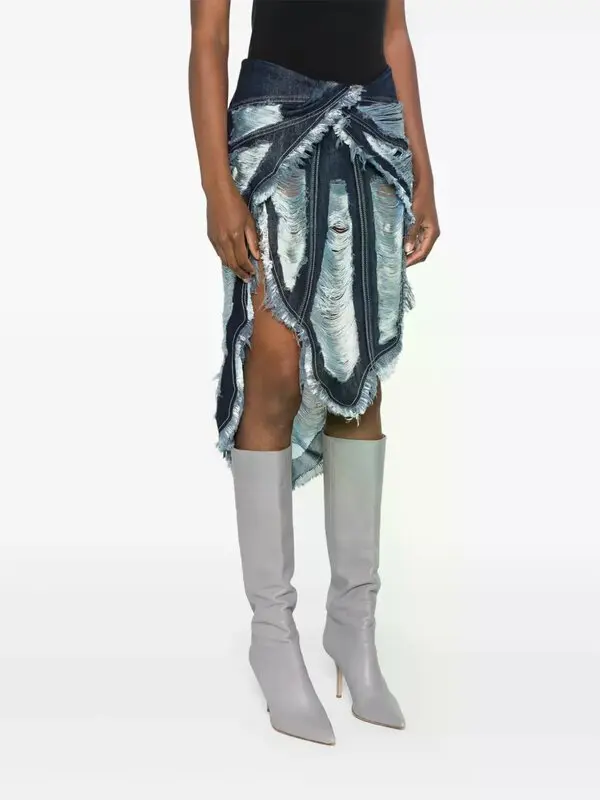 Off-White Shredded Mini Skirt