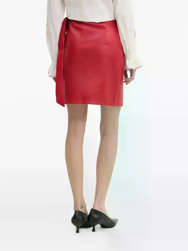 NEVER FULLY DRESSED Wrap-design Mini Skirt