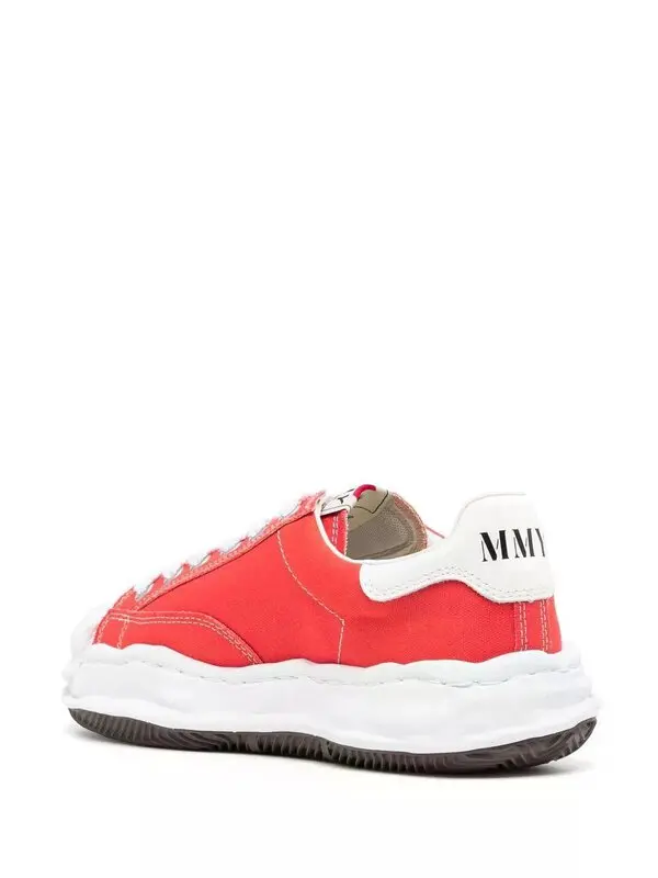 Mihara Yasuhiro Ridged-trim Low-top Sneakers - Red