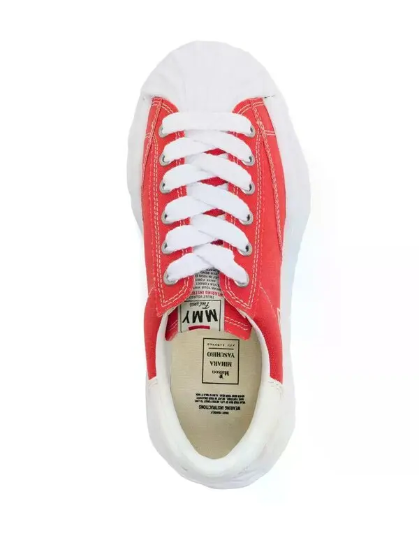 Mihara Yasuhiro Ridged-trim Low-top Sneakers - Red