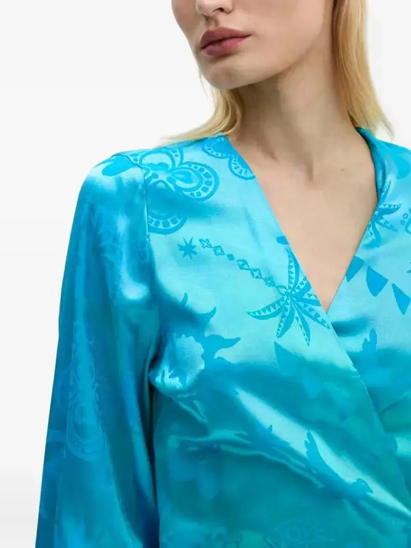 NEVER FULLY DRESSED Wrap Midi Dress