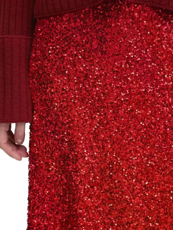NEVER FULLY DRESSED Sequin-embellished Midi Skirt