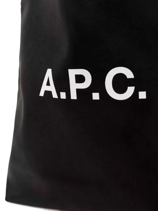 A.p.c. Logo-plaque Tote - Black