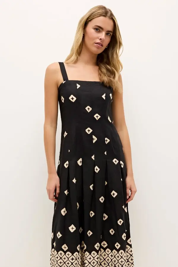 MARIE OLIVER Dixon Shibori Print Sundress - Ceramic