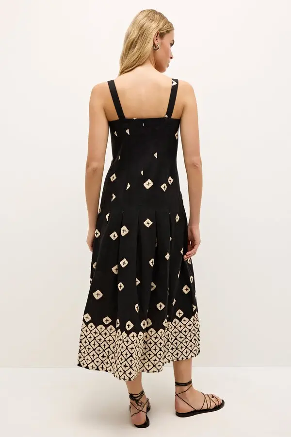 MARIE OLIVER Dixon Shibori Print Sundress - Ceramic