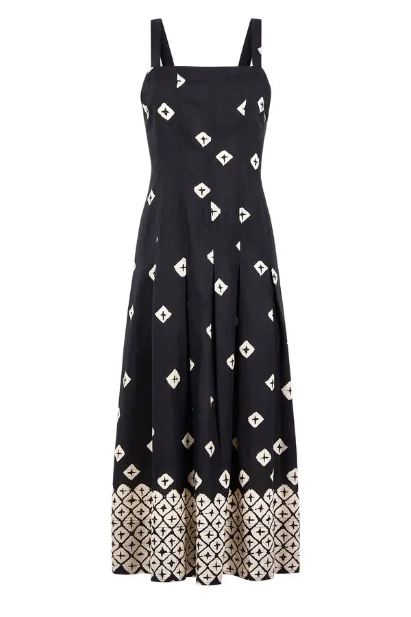 MARIE OLIVER Dixon Shibori Print Sundress - Ceramic