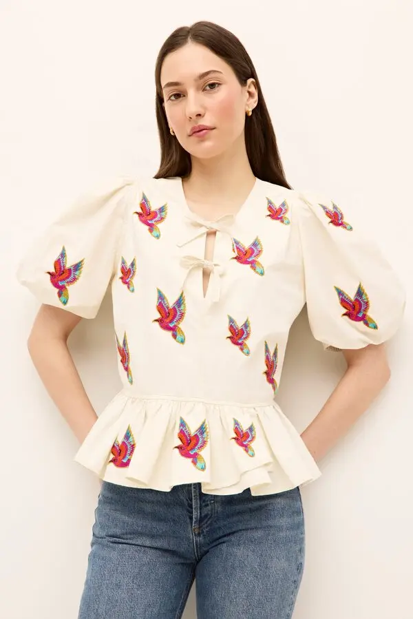 MARIE OLIVER Estella Embroidered Top