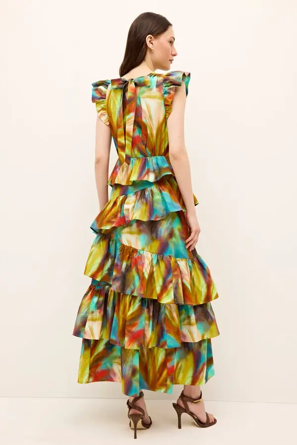 MARIE OLIVER Marisol Tiered Ruffle Dress