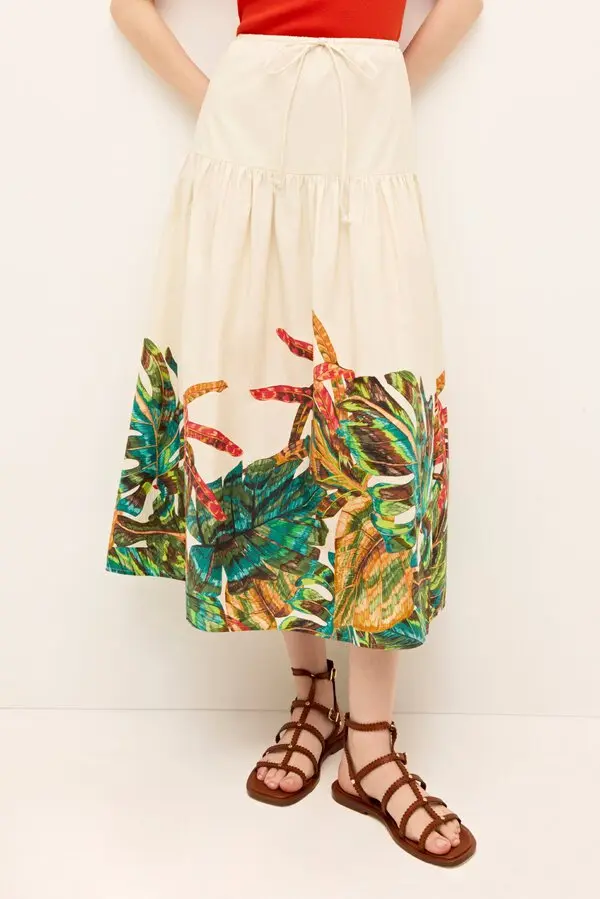 MARIE OLIVER Louise Midi Skirt - Paradise