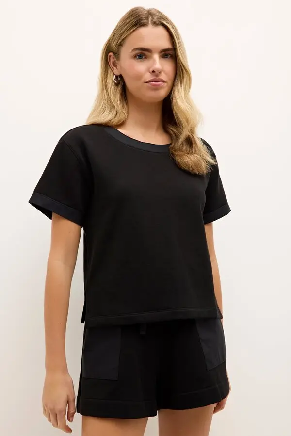 MARIE OLIVER Cohen Terry Cotton Crewneck Top