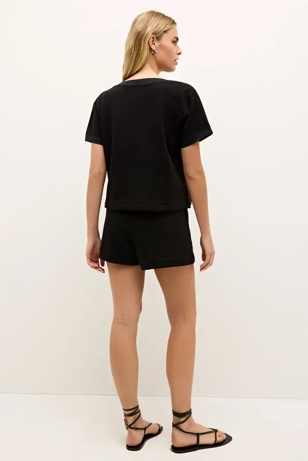 MARIE OLIVER Cohen Terry Cotton Crewneck Top