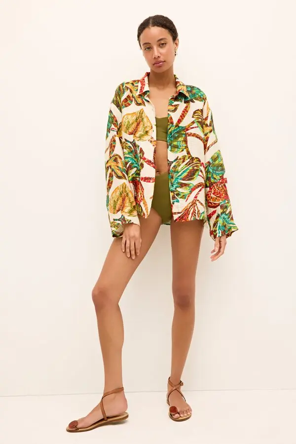 MARIE OLIVER Nico Beach Shirt - Jungle