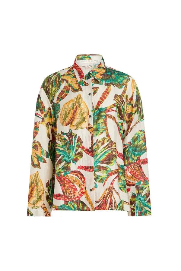 MARIE OLIVER Nico Beach Shirt - Jungle