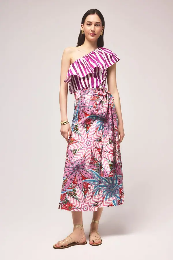 MARIE OLIVER Mccauley Striped Top - Peony