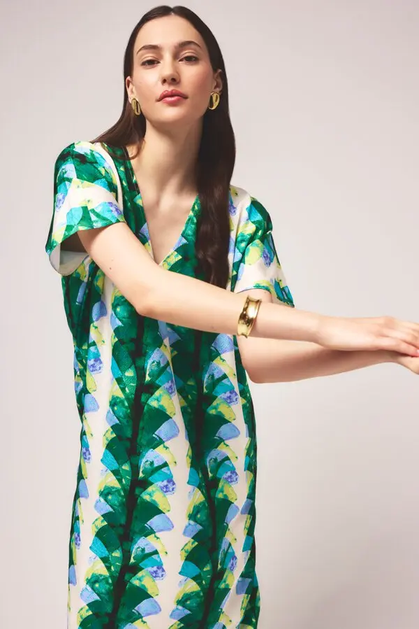 MARIE OLIVER Nina Printed Caftan - Gingko