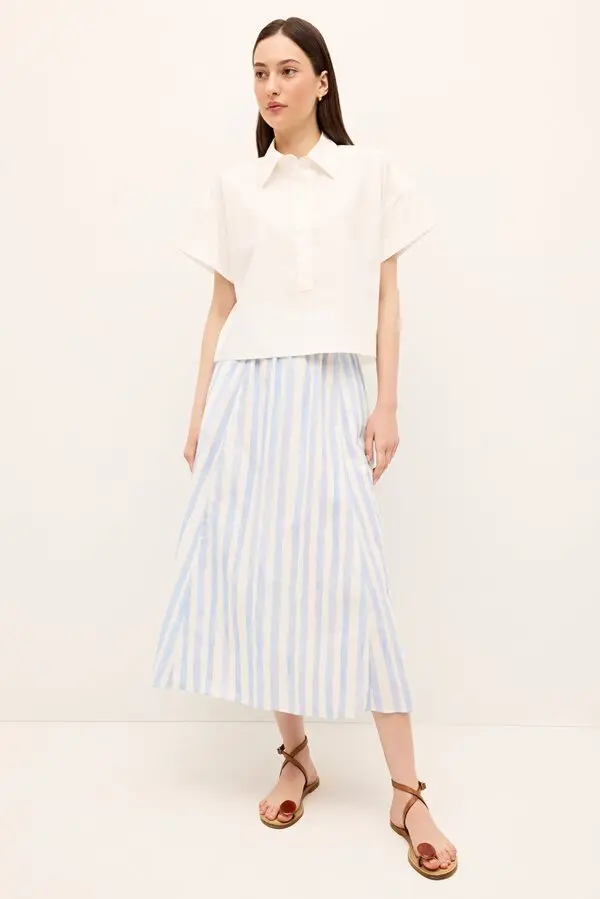 MARIE OLIVER Sasha Striped Skirt - Agua