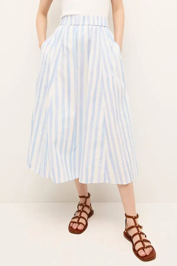 MARIE OLIVER Sasha Striped Skirt - Agua