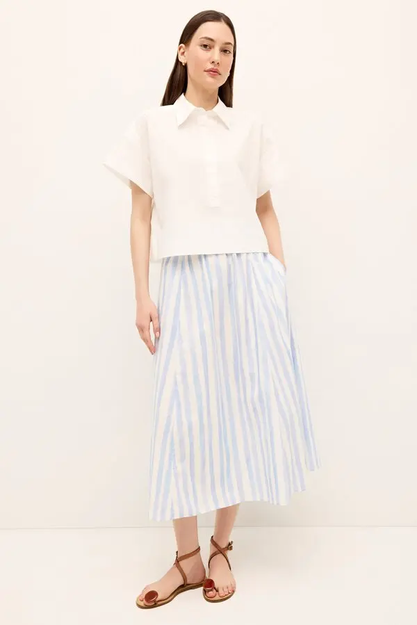MARIE OLIVER Sasha Striped Skirt - Agua