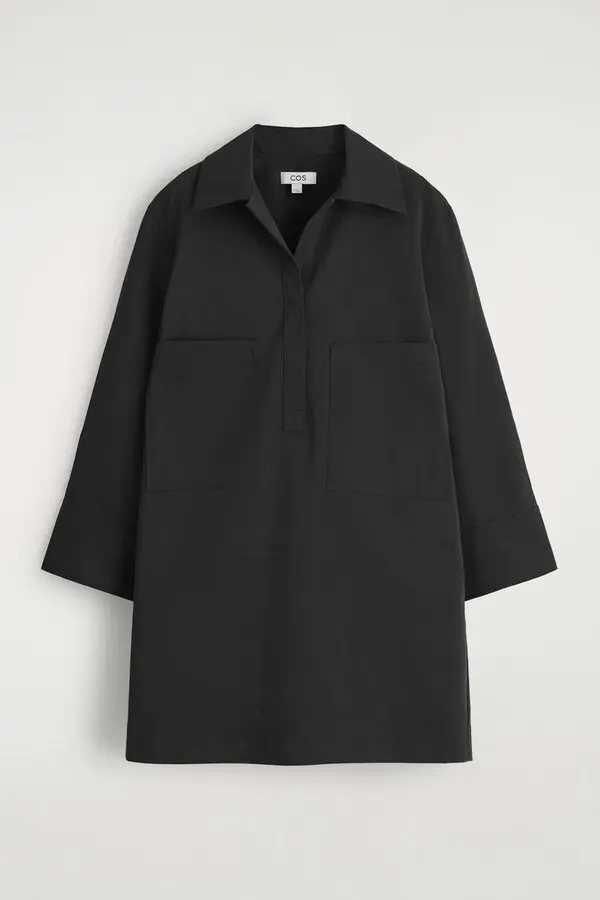 Cos Utility Mini Shirt Dress - Black