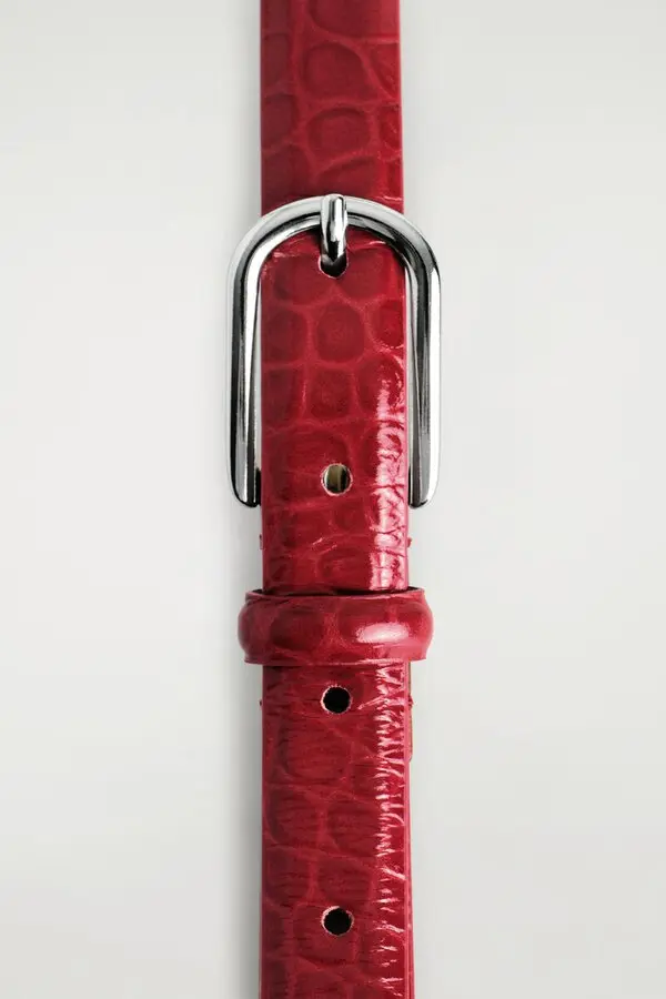 Cos Croc-effect Leather Belt