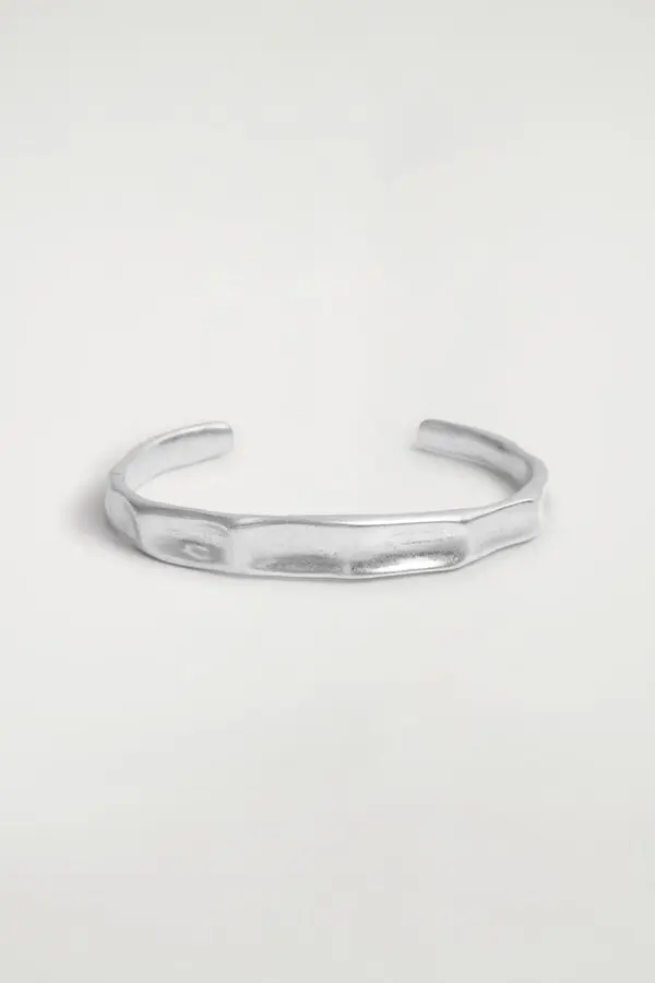 Cos Hammered Cuff - Silver-colored