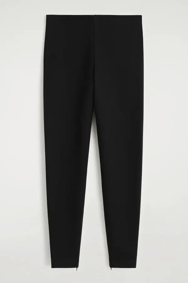 Cos Zipped-cuff Leggings - Black