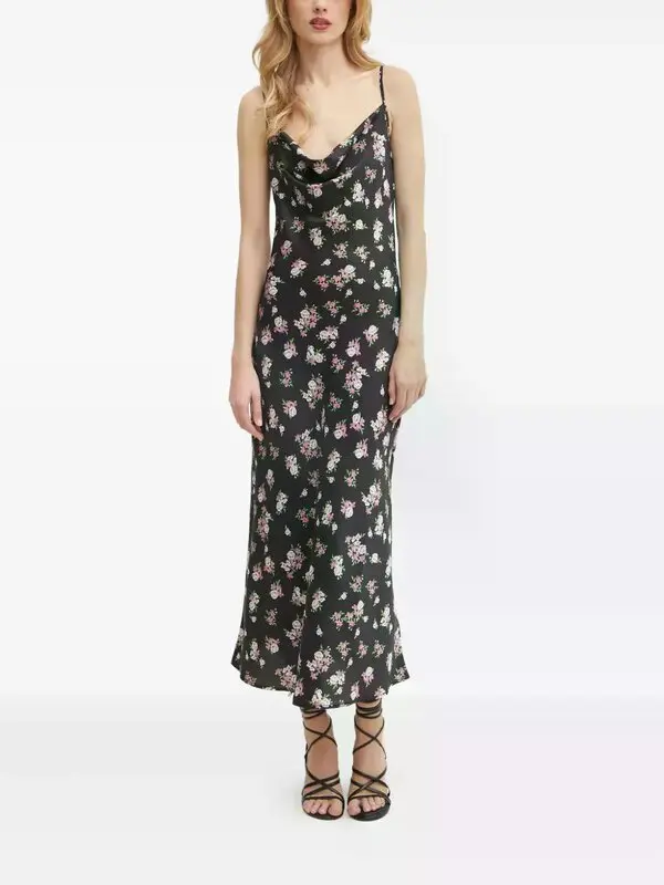 Guess Floral-print Maxi Dress - Black