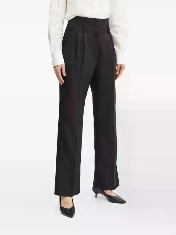 FORTE_FORTE Pleated High-waisted Trousers