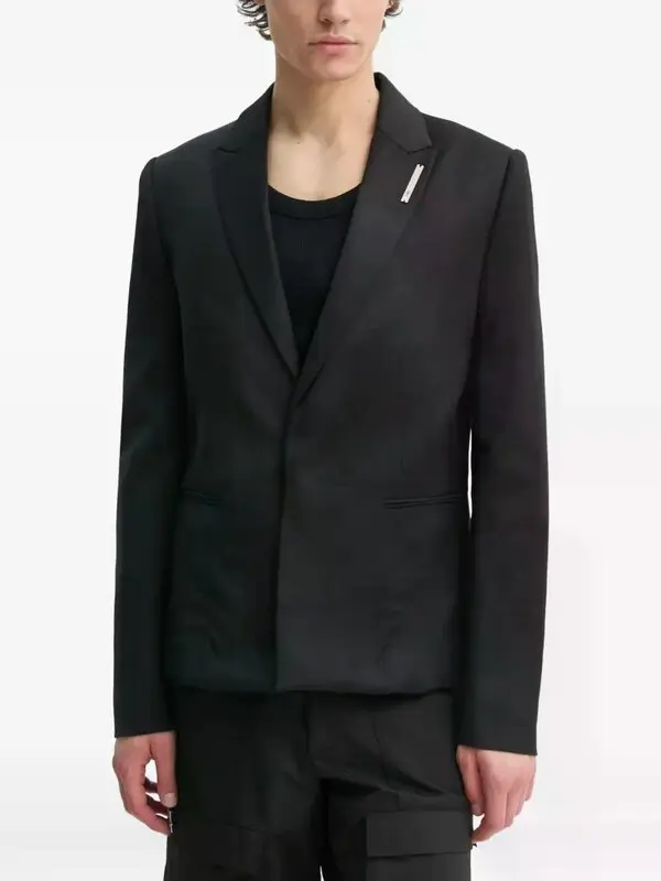 HELIOT EMIL Lapel-detail Logo-plaque Blazer
