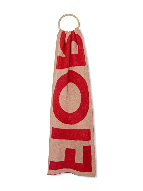 Fiorucci Intarsia-knit Scarf - Red