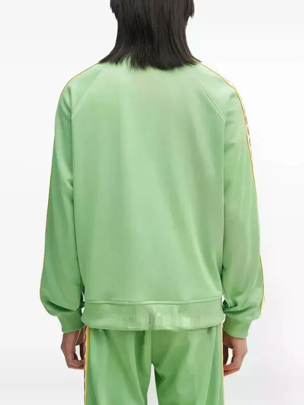 Drole De Monsieur Stripe-trimmed Zip-up Track Top - Green