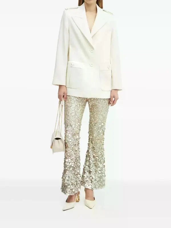 Luisa Spagnoli Sequin-embellished Flared Trousers