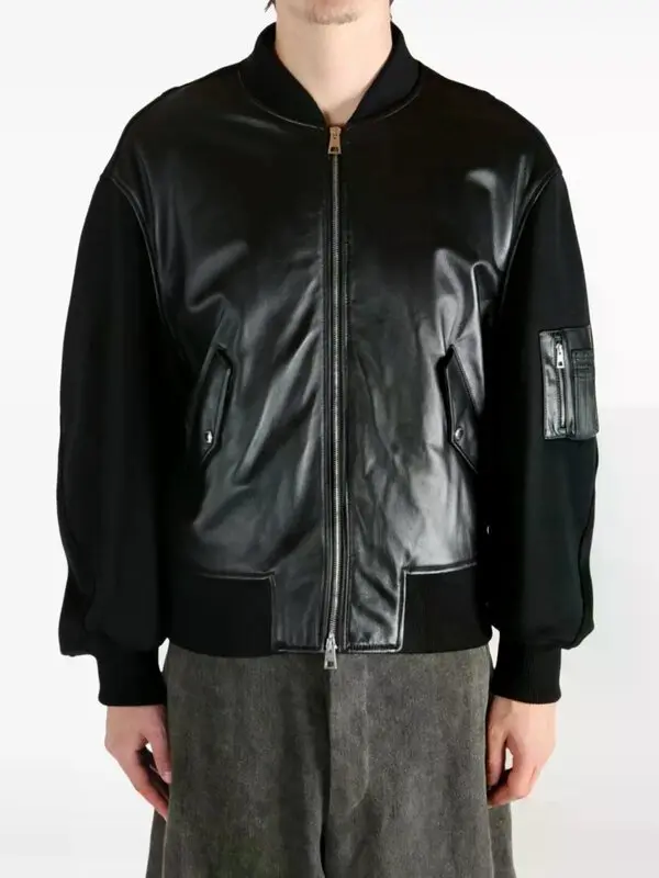 Givenchy Leather-paneled Bomber Jacket