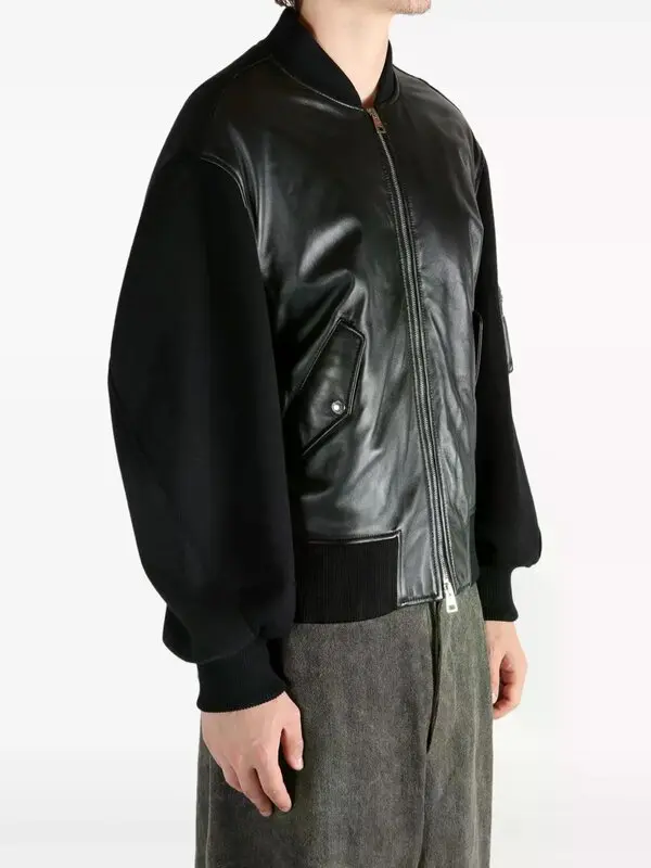 Givenchy Leather-paneled Bomber Jacket
