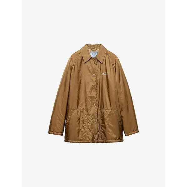 Prada Re-nylon Blouson Woven Jacket - Brown
