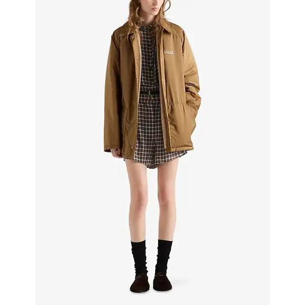 Prada Re-nylon Blouson Woven Jacket - Brown