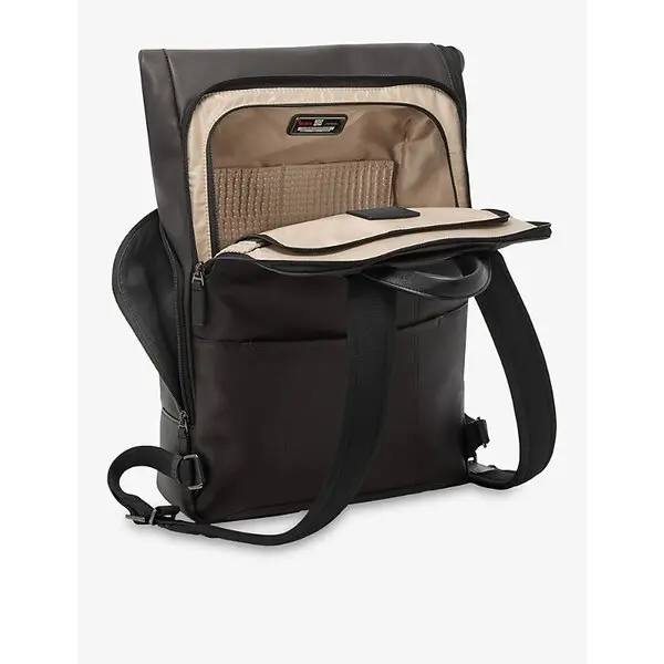 Tumi Leather Roll Top Backpack