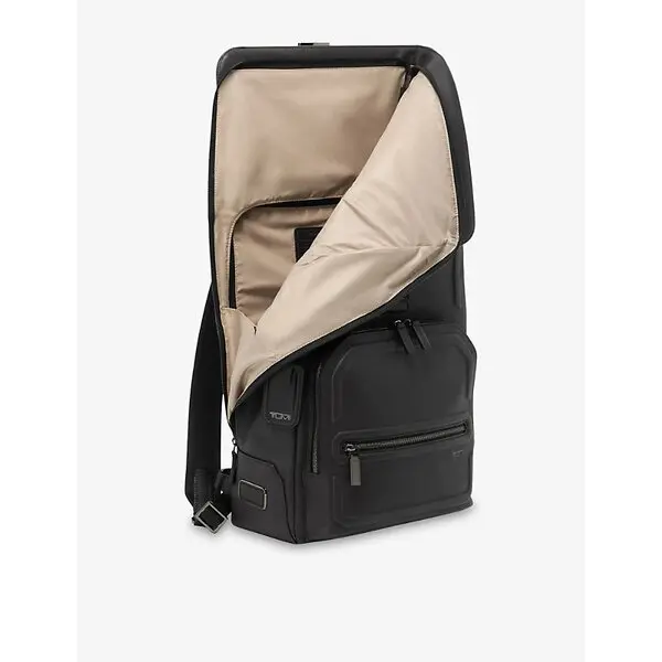 Tumi Leather Roll Top Backpack