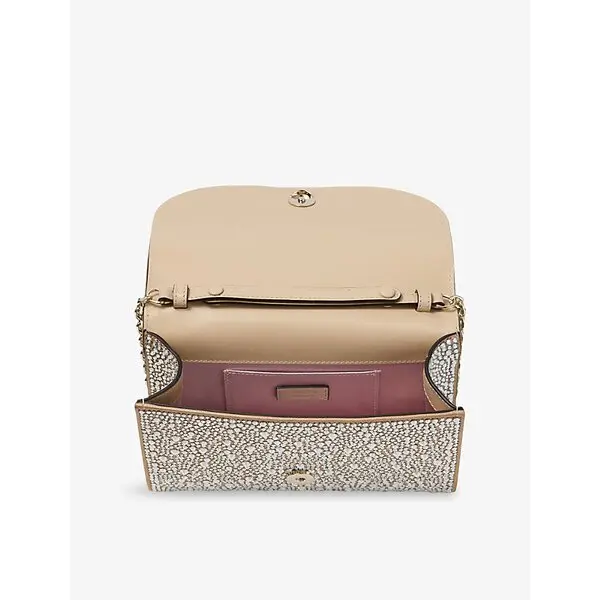 JIMMY CHOO Curve Rhinestone-embellished Clutch - Gold/crystal/shiny
