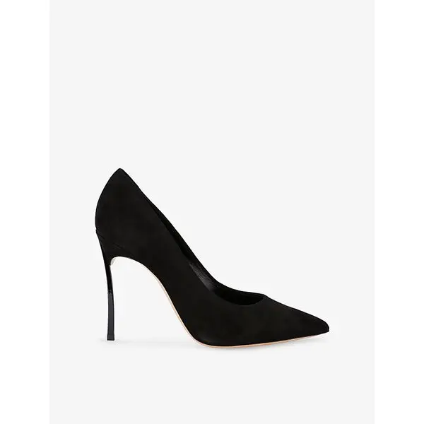 Casadei Blade 105 Suede Pumps