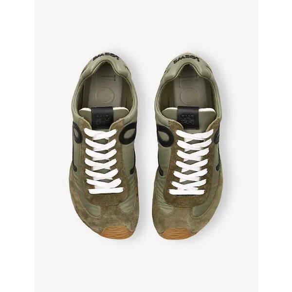 Loewe Ballet Runner 2.0 Nylon And Leather Trainers - Khaki
