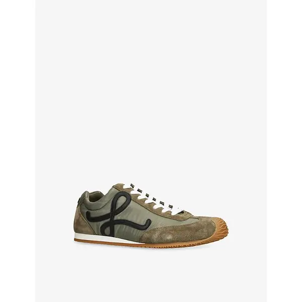 Loewe Ballet Runner 2.0 Nylon And Leather Trainers - Khaki