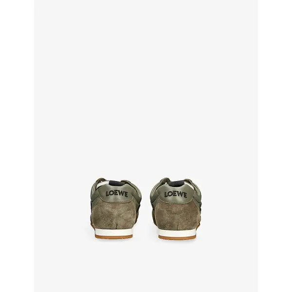 Loewe Ballet Runner 2.0 Nylon And Leather Trainers - Khaki